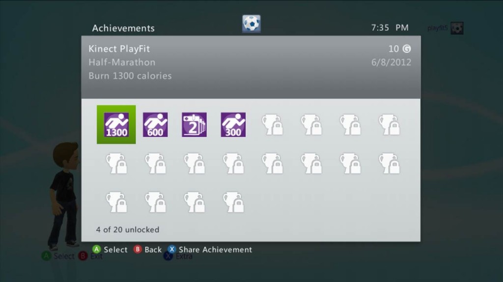 Kinect PlayFit: Some toned screenshots