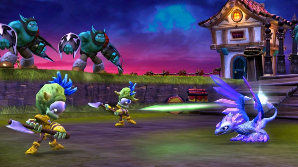 Skylanders Giants: Screenshots featuring Flashwing, Hot Head and Sprocket