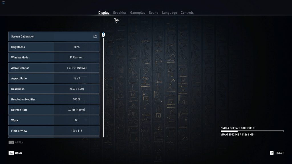 Assassin’s Creed Origins PC Version Settings Menus Revealed