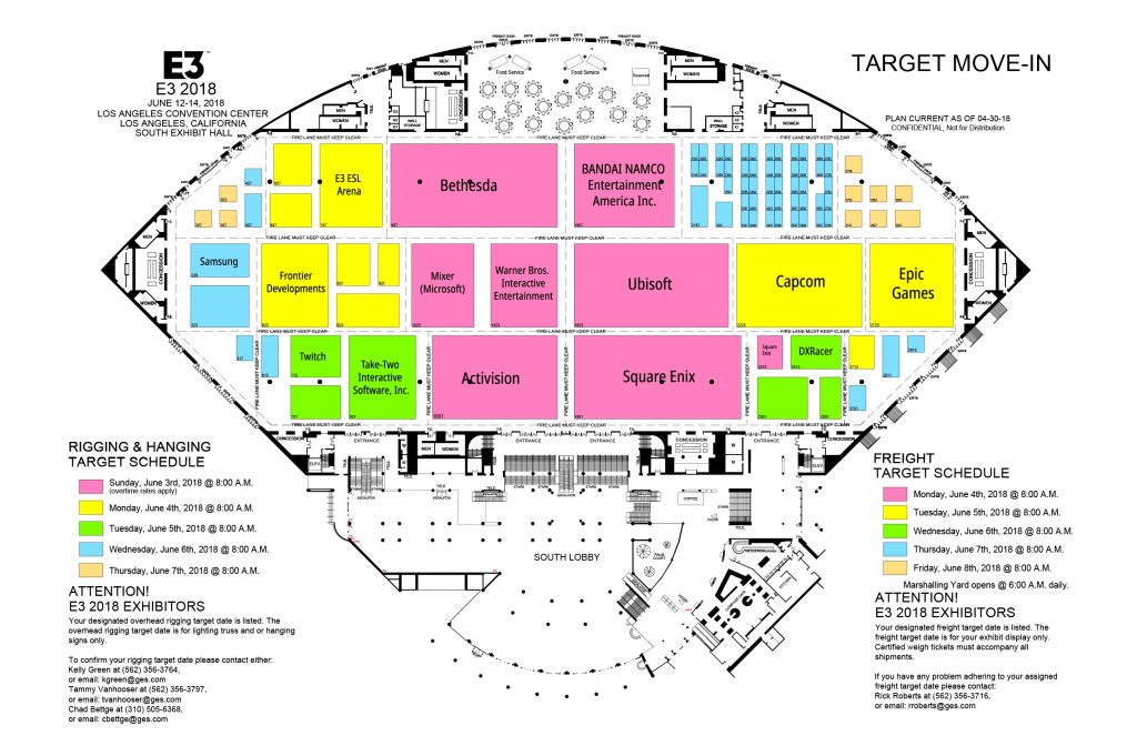 Details About E3 Floor Maps Revealed; Nintendo And Sony Will Have The ...