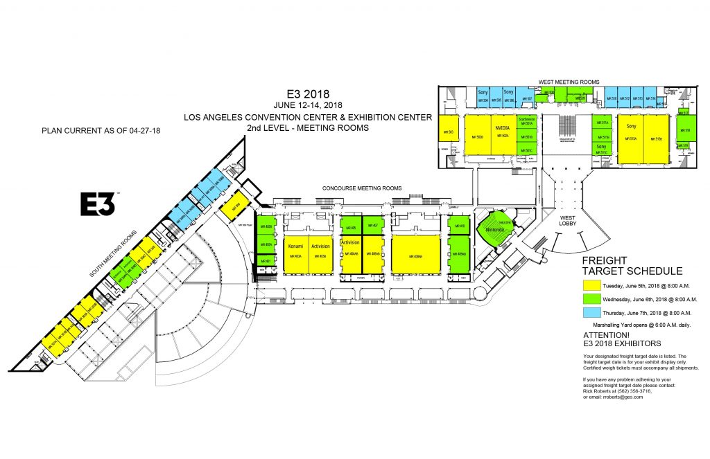 Details About E3 Floor Maps Revealed; Nintendo And Sony Will Have The ...