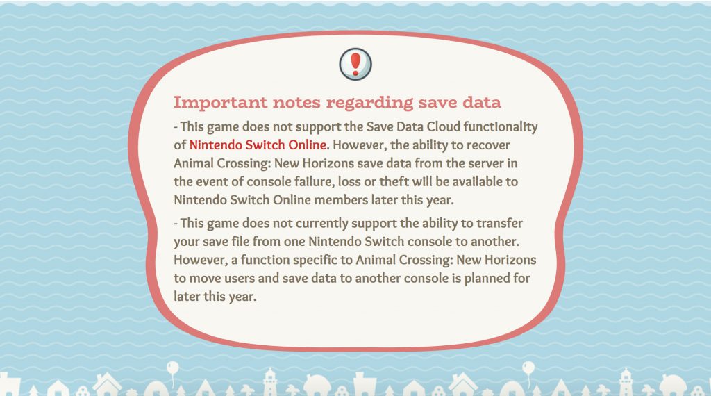 Animal Crossing: New Horizons Will (Eventually) Allow Save Data ...