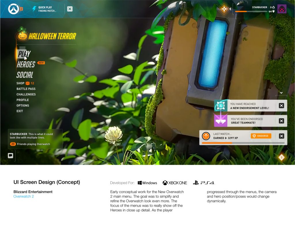Overwatch 2 UI Concept Could Hint at Addition of Battle Passes