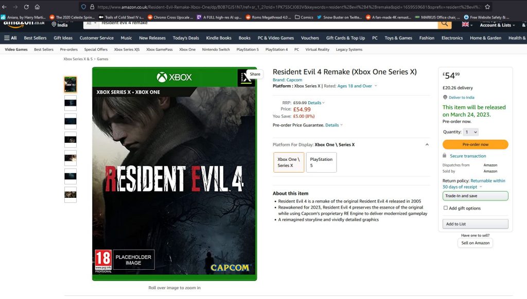 Resident Evil 4 Remake – Xbox One Listing Discovered on Amazon UK