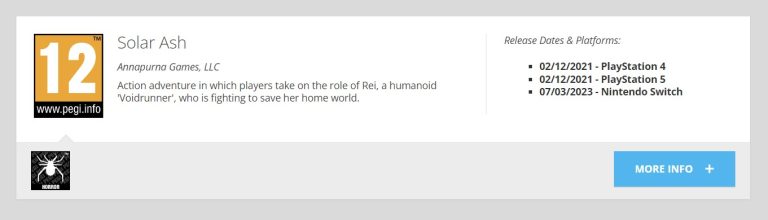 Solar Ash Might be Headed to the Switch, as Per PEGI Rating